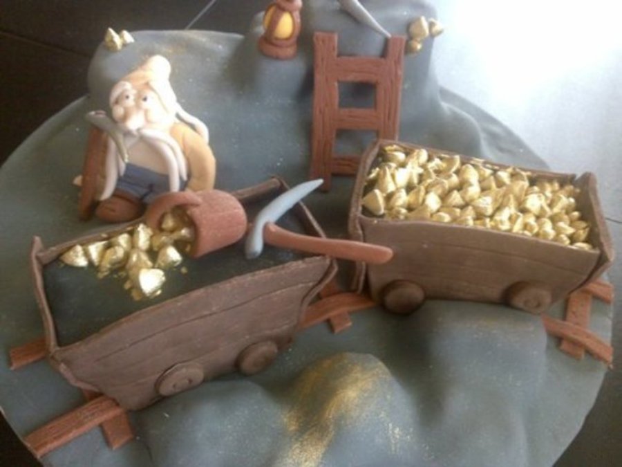 Gold Mine Birthday Cake - CakeCentral.com