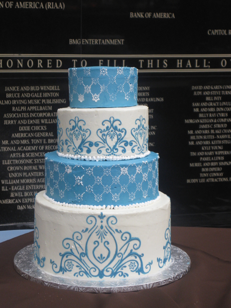 Blue And White Princess Lace - CakeCentral.com