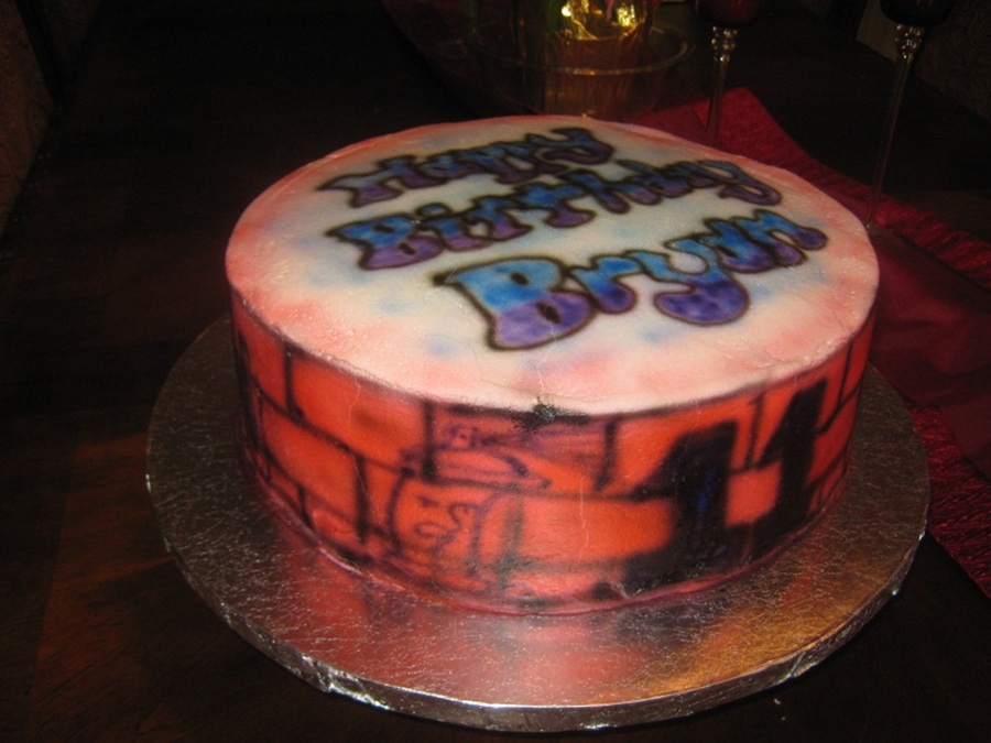 Graffiti Birthday Cake - CakeCentral.com