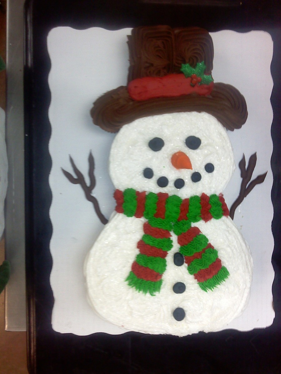 Snowman Cupcake Cake - CakeCentral.com