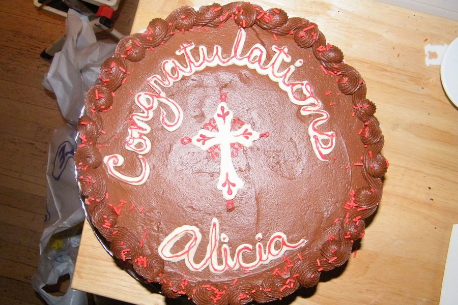 Chocolate Confirmation Cake - CakeCentral.com