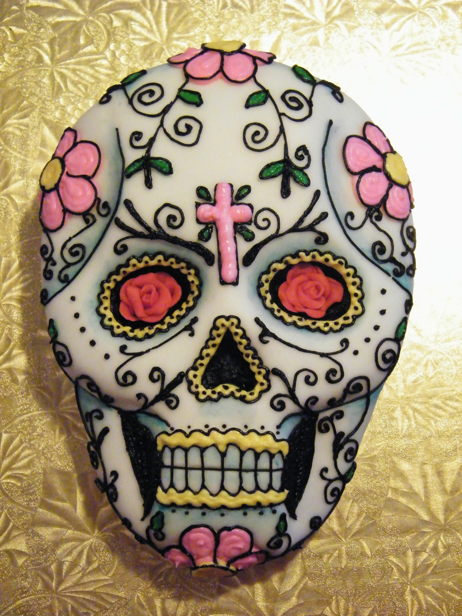 Day Of The Dead/dia De Los Muertos/sugar Skull Cake - CakeCentral.com