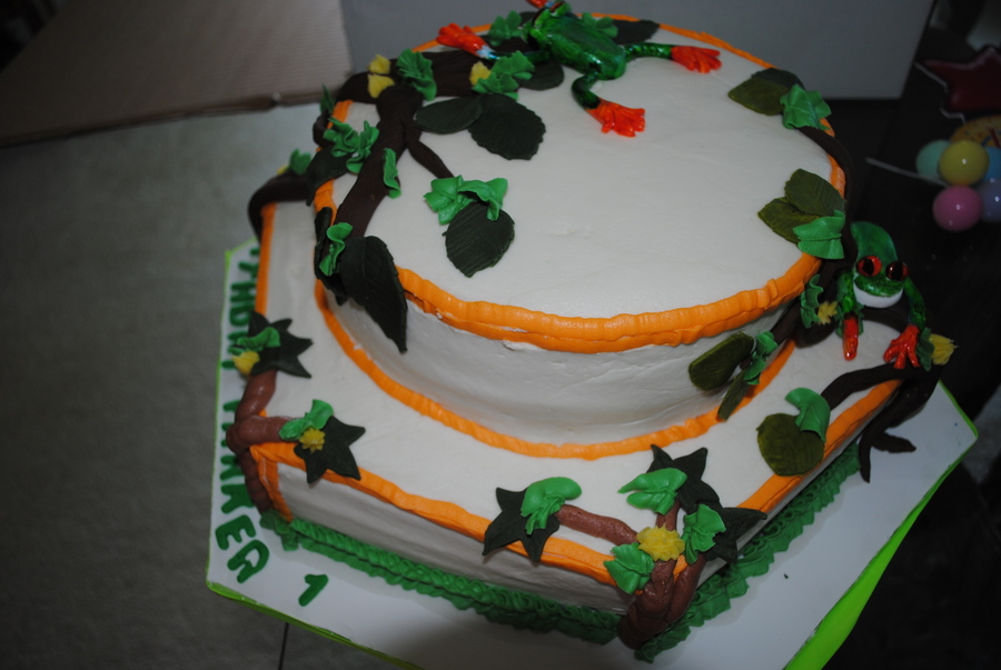 Birthday Cake For A Little Boy With Frogs - CakeCentral.com
