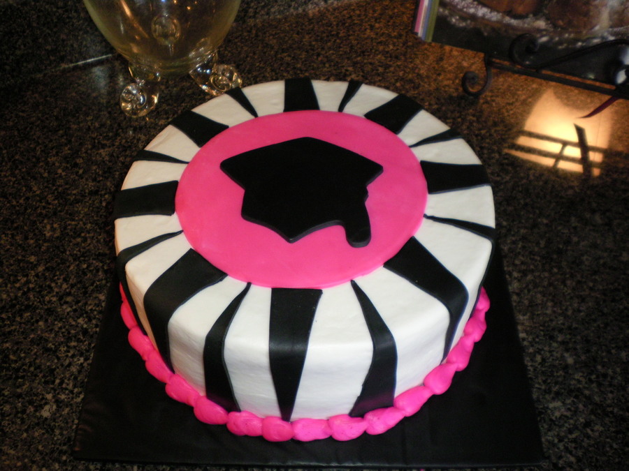 Hot Pink Graduation - CakeCentral.com