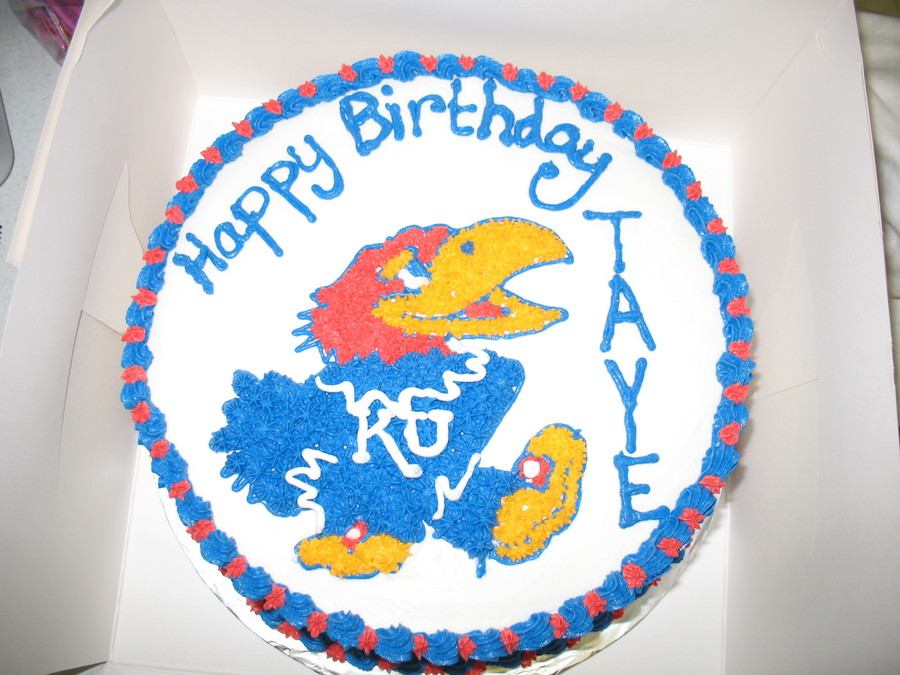 Ku Jayhawk Birthday Cake - CakeCentral.com