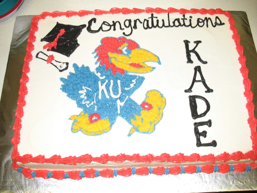 Ku Graduation Cake - CakeCentral.com