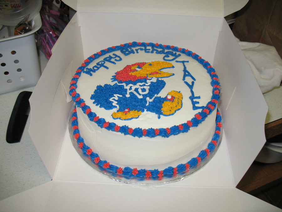 Ku Jayhawk Birthday Cake - CakeCentral.com