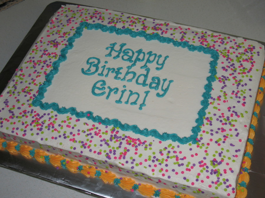 Bright Colored Birthday Cake - CakeCentral.com