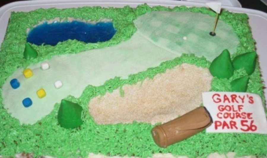 Dad's Golf Course Birthday Cake - CakeCentral.com