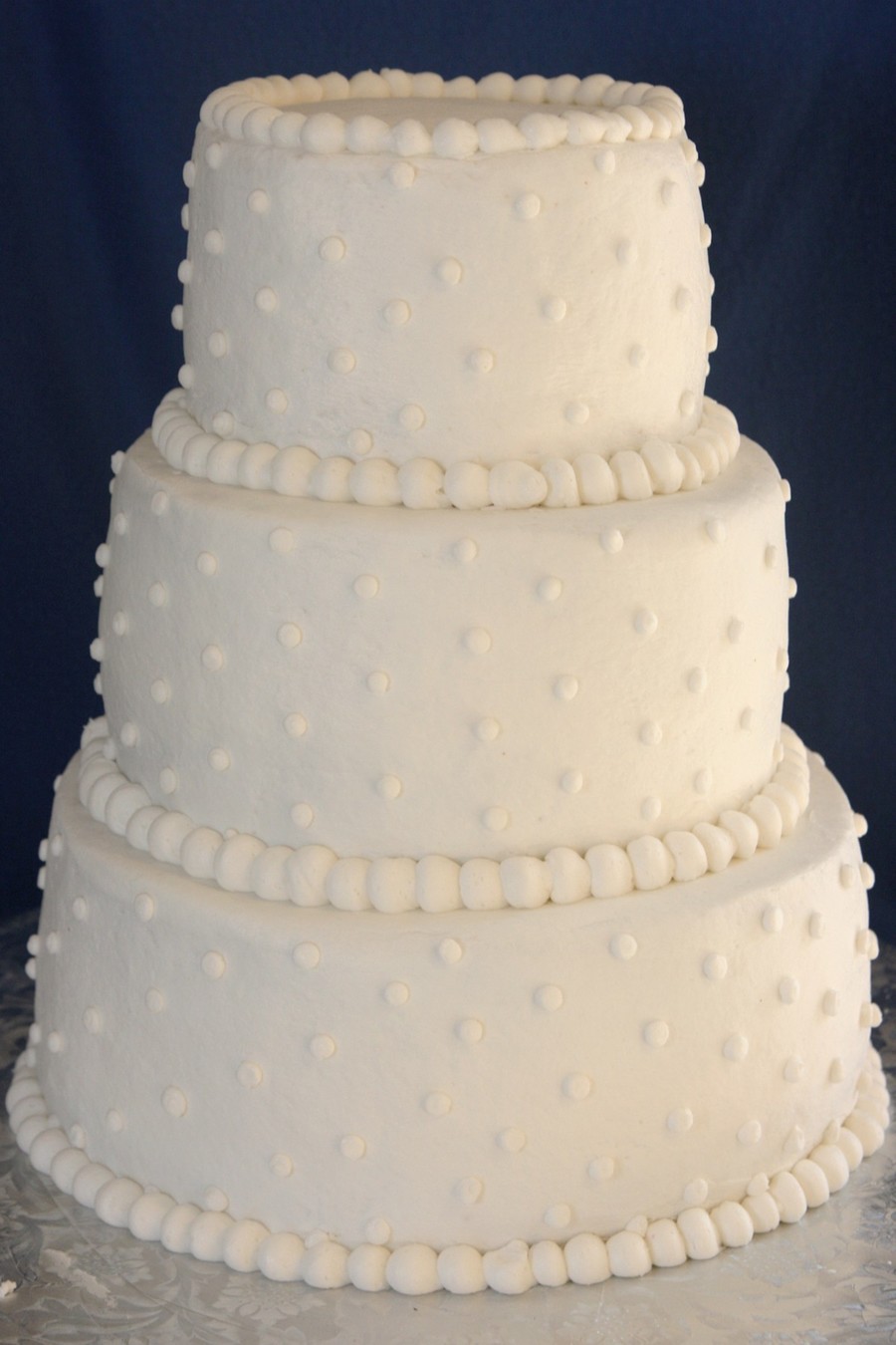 Simple Round Wedding Cake - CakeCentral.com