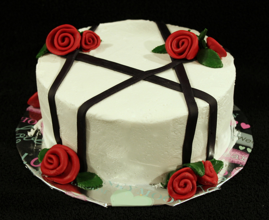 Ribbon Rose Birthday Cake - CakeCentral.com