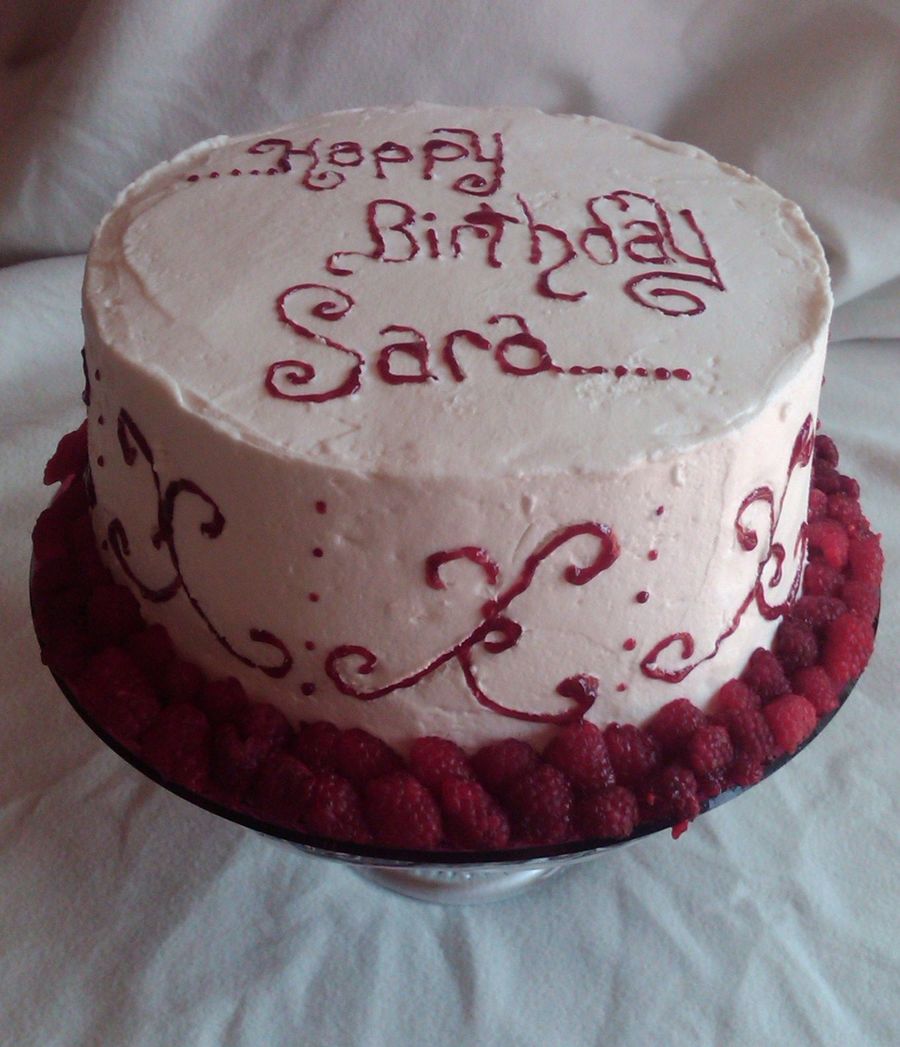 Rasberry Birthday Cake - CakeCentral.com