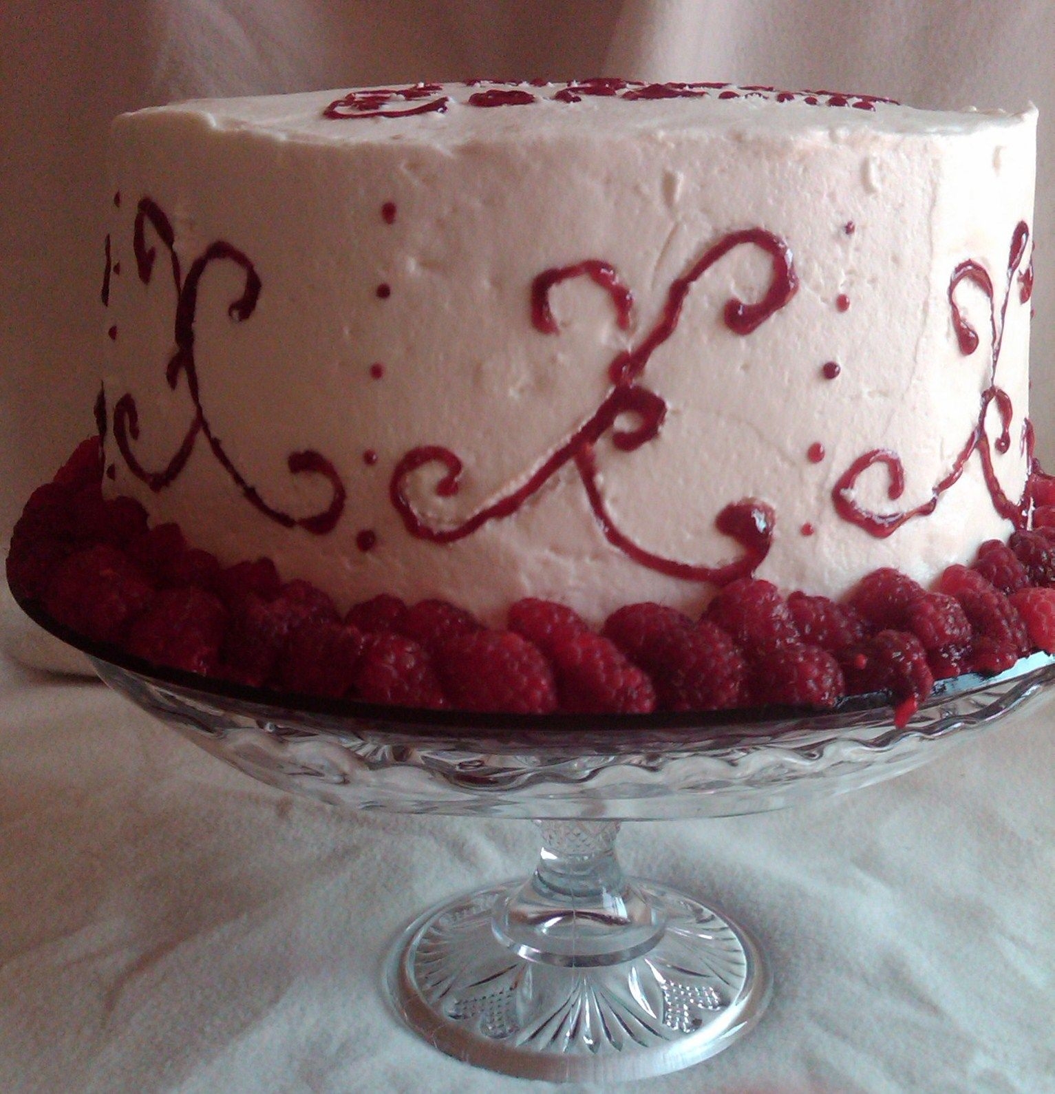 Rasberry Birthday Cake - CakeCentral.com