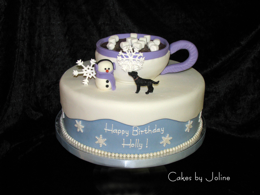 Hot Chocolate Winter Theme Cake - CakeCentral.com