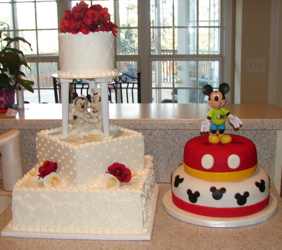 Mickey And Minnie Mouse Wedding Cakes - CakeCentral.com