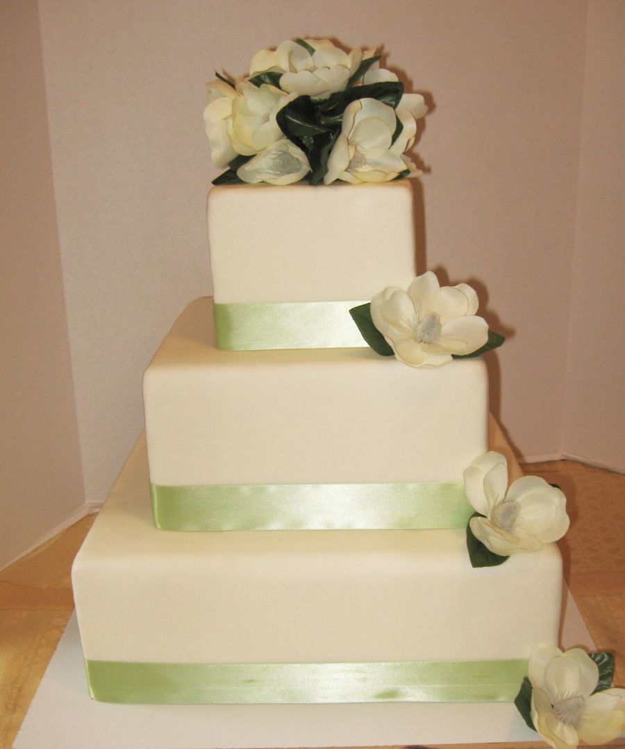 Magnolia Wedding Cake - CakeCentral.com