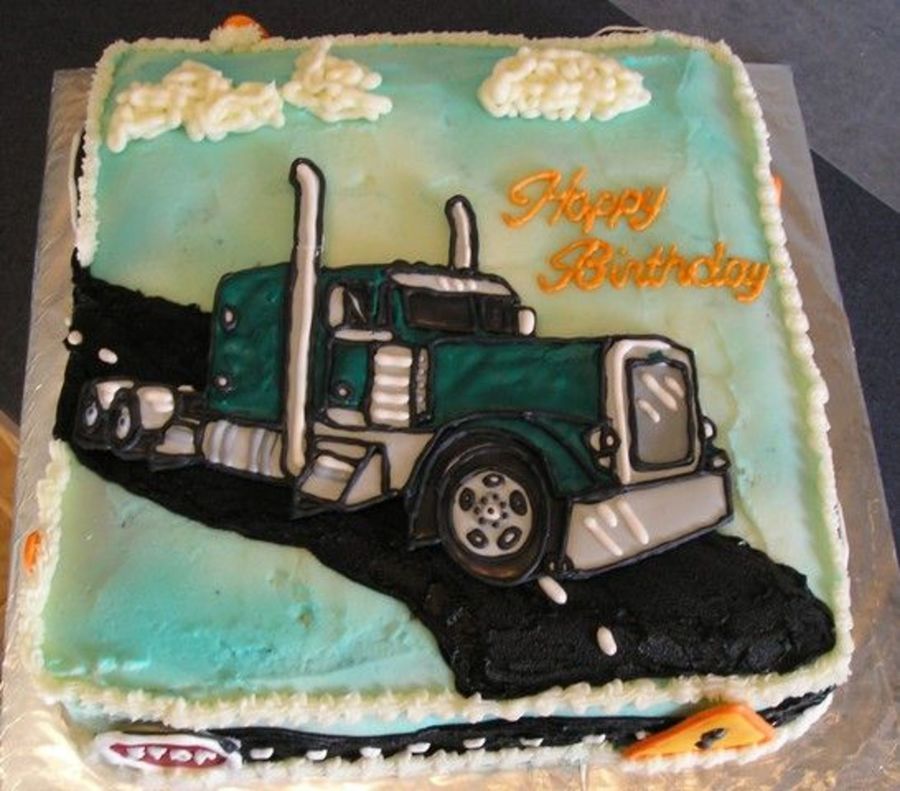 Semi Truck Cake - CakeCentral.com
