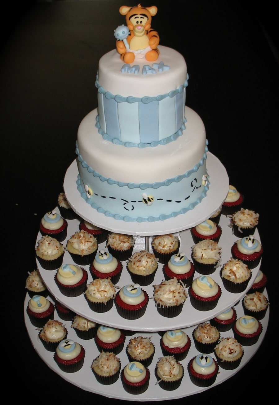 Tigger Baby Shower Cake/cupcake Combo - CakeCentral.com