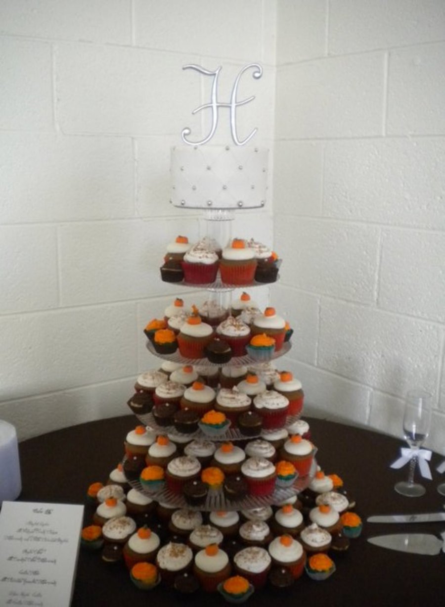 Fall Wedding Cupcake Tower - CakeCentral.com
