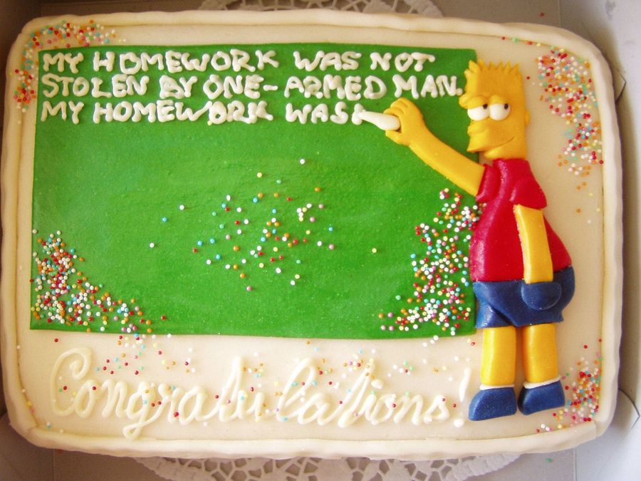 Cake With Bart Simpson - CakeCentral.com