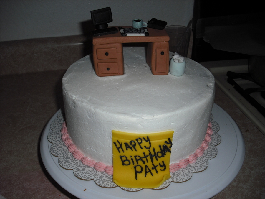 Secretary Birthday Cake - CakeCentral.com