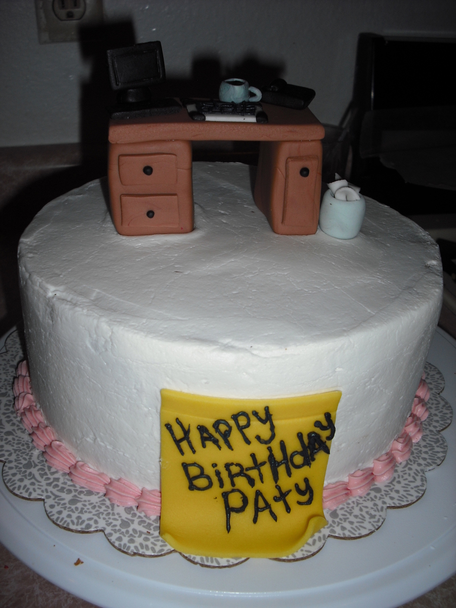 Secretary Birthday Cake - CakeCentral.com