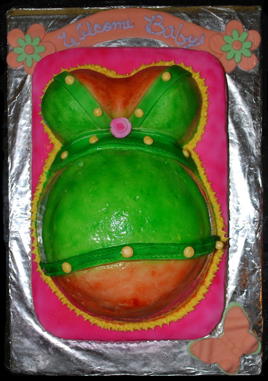 Pregnant Belly Cake - CakeCentral.com
