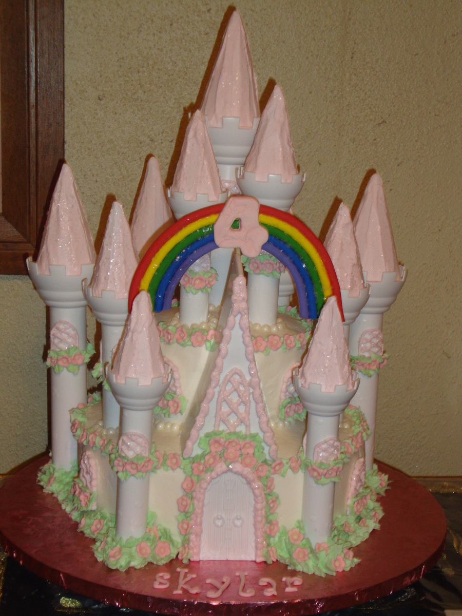Castle Cake With Rainbow - CakeCentral.com