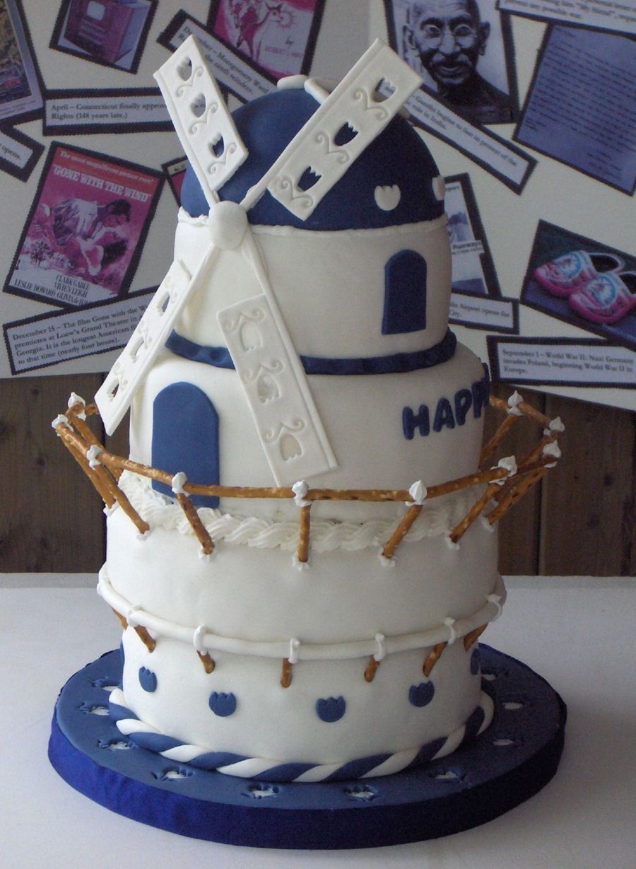 Windmill Birthday Cake - CakeCentral.com