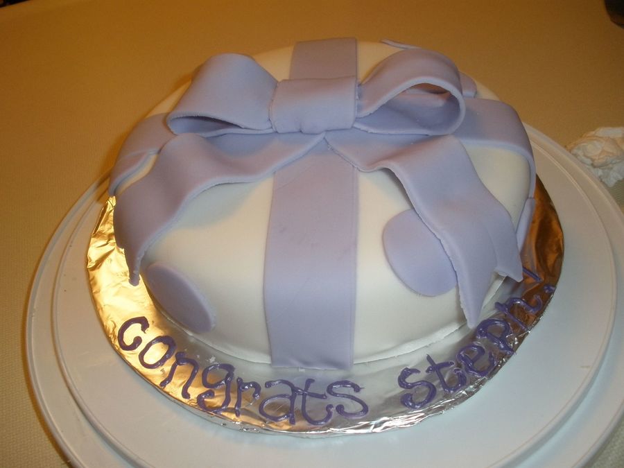 Purple Bow Cake - CakeCentral.com