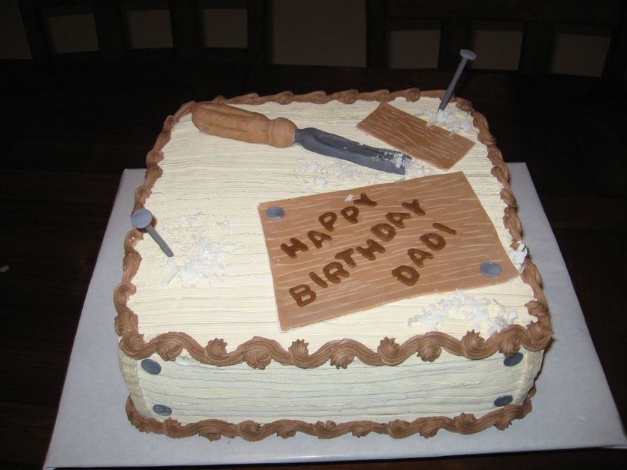 Woodwork Birthday Cake - CakeCentral.com