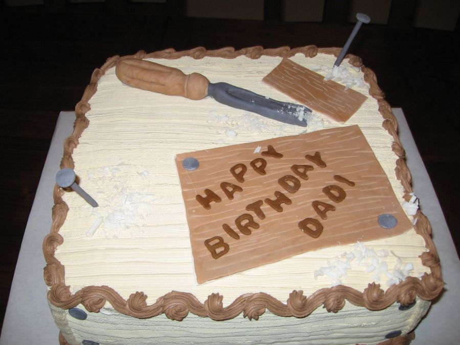 Woodwork Birthday Cake - CakeCentral.com
