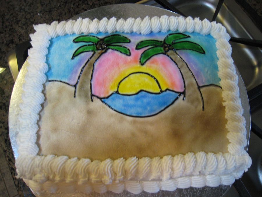 Sunset Cake - CakeCentral.com