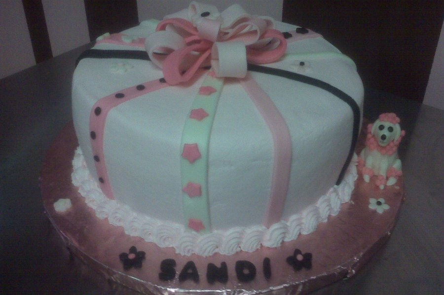 Pink Poodle Cake - CakeCentral.com