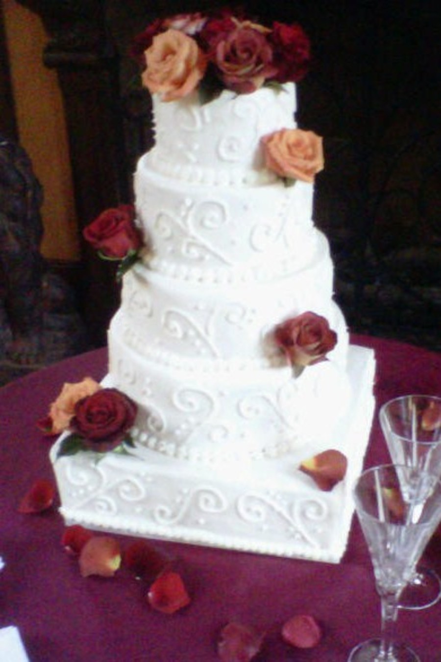 5 Tier Wedding Cake - CakeCentral.com