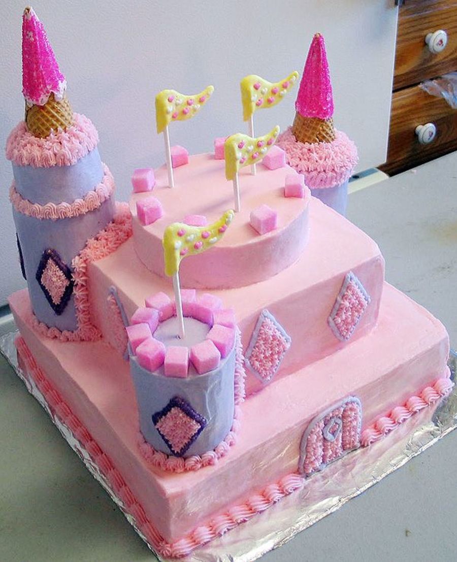 3-D Princess Pink Castle Cake - CakeCentral.com