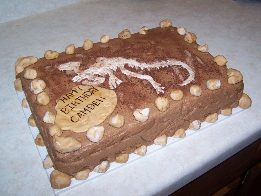 Dinosaur Fossil Birthday Cake - CakeCentral.com
