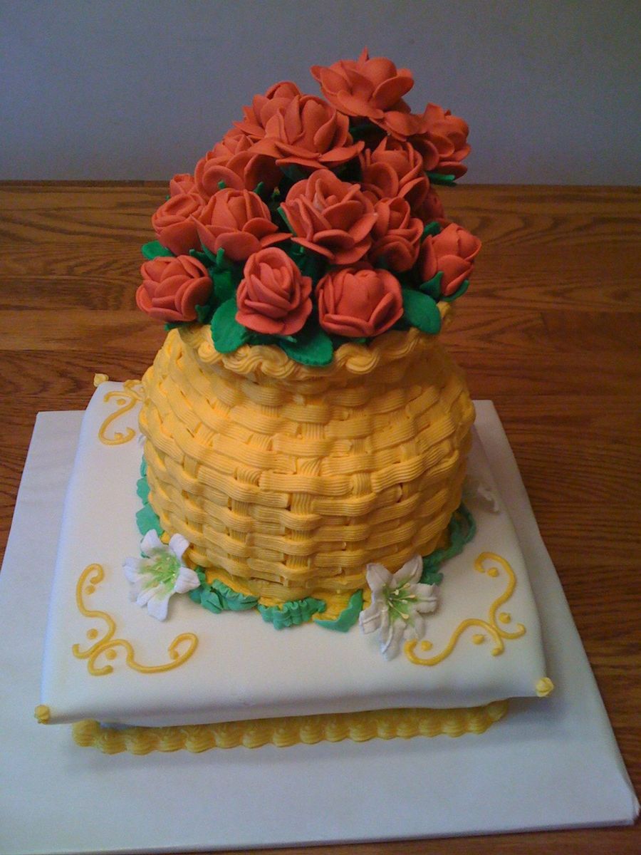 Combined Fondant/buttercream Cake - CakeCentral.com
