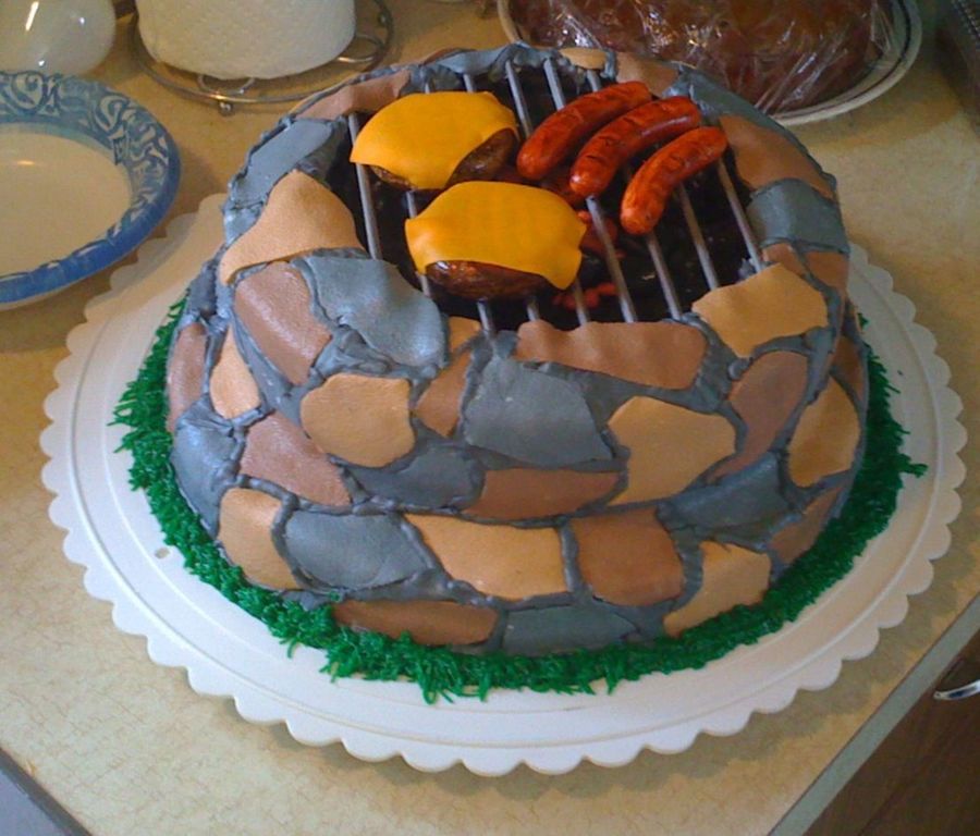 Bar-B-Que Grill Cake - CakeCentral.com