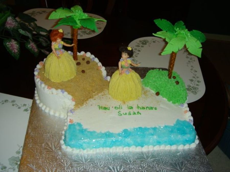 Hula Girl Birthday Cake - CakeCentral.com
