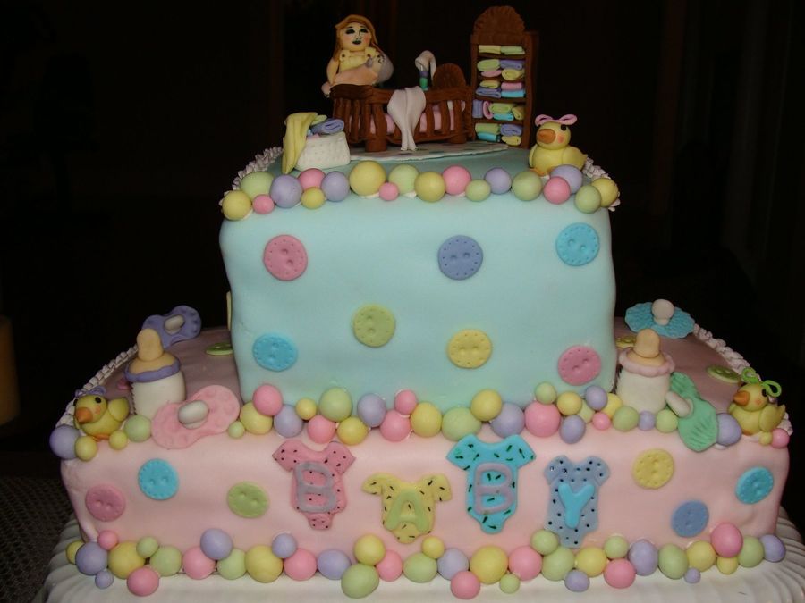 Cute Baby Shower Cake - CakeCentral.com