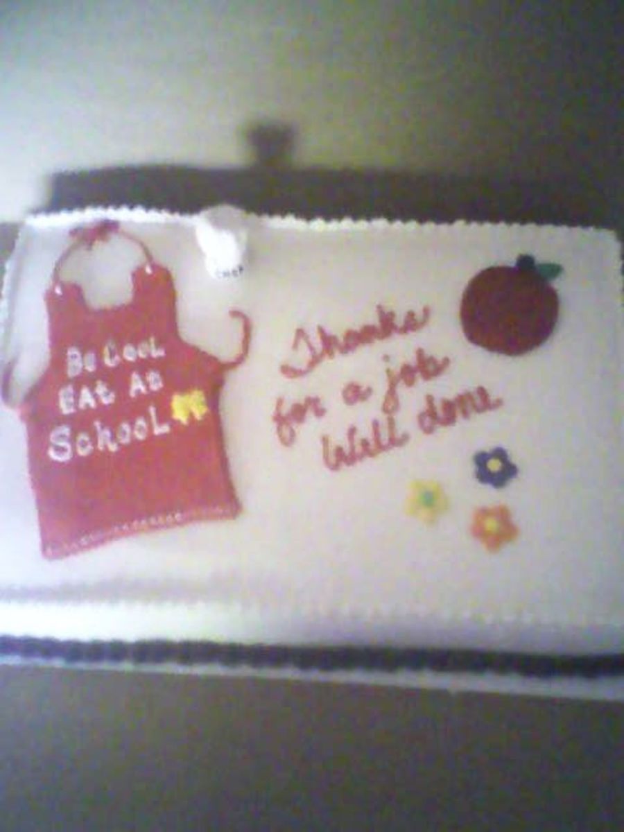 End Of The School Year Cake For The Cafeteria Ladies - CakeCentral.com