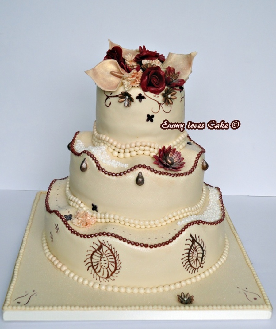 Arabic Inspired Wedding Cake - CakeCentral.com