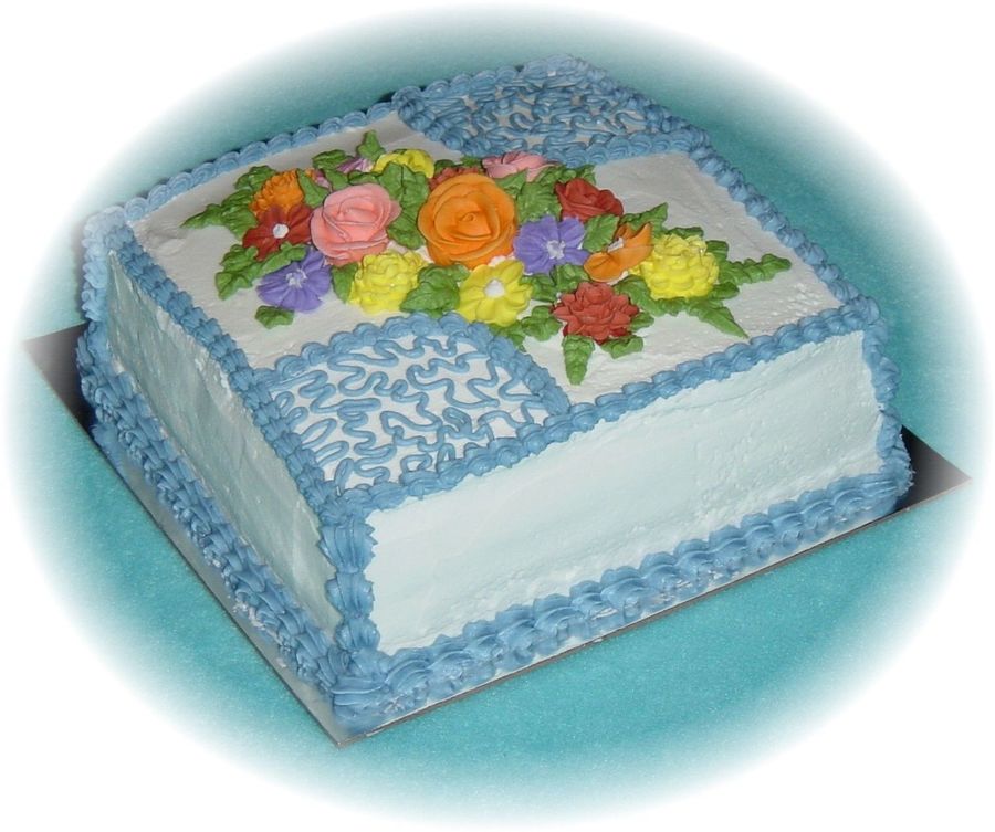 Floral Square - CakeCentral.com