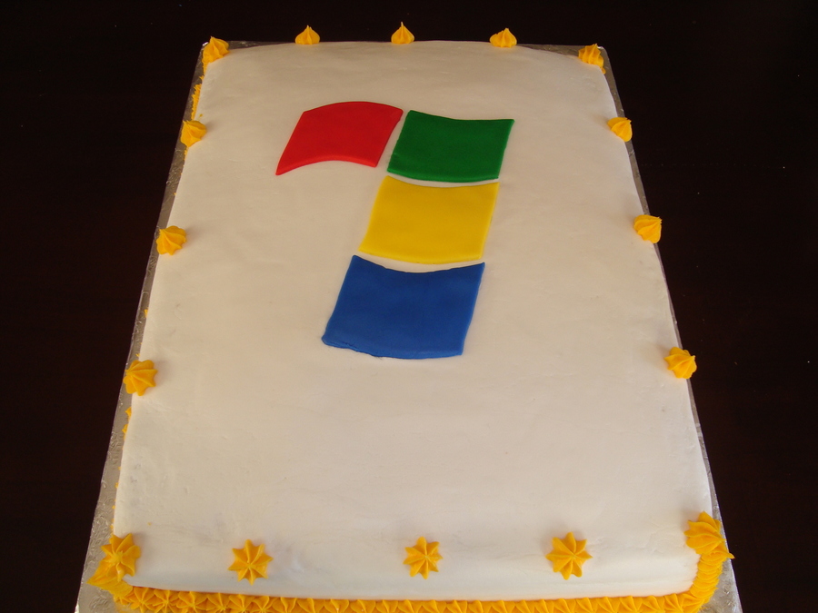 Windows 7 Launch Party Cake - CakeCentral.com