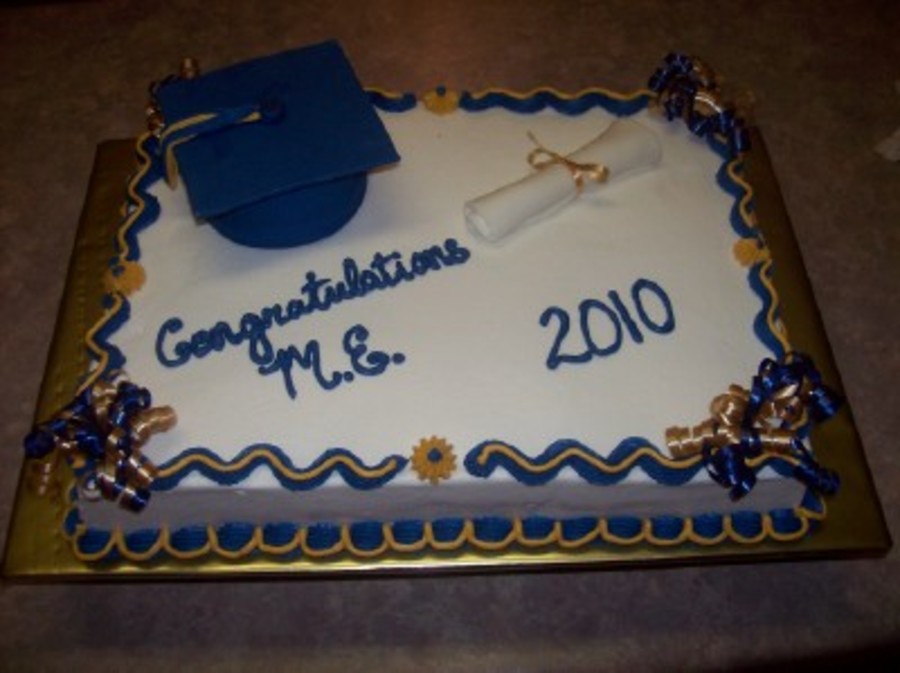 Graduation Sheet Cake - CakeCentral.com