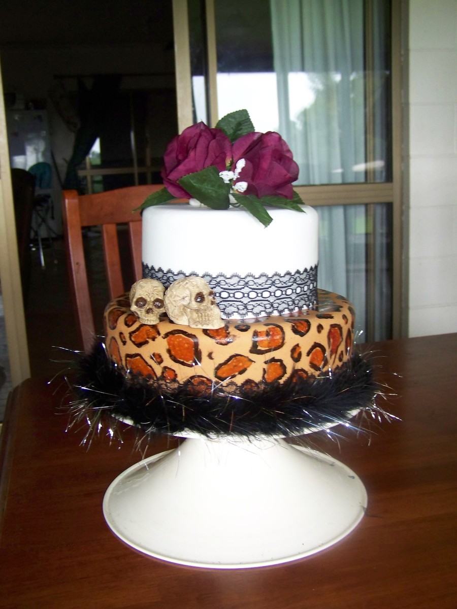 Leopard Print Birthday Cake - CakeCentral.com