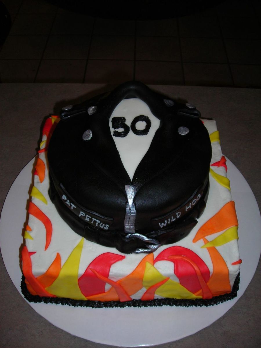 Wild Hog Biker Jacket Cake - CakeCentral.com