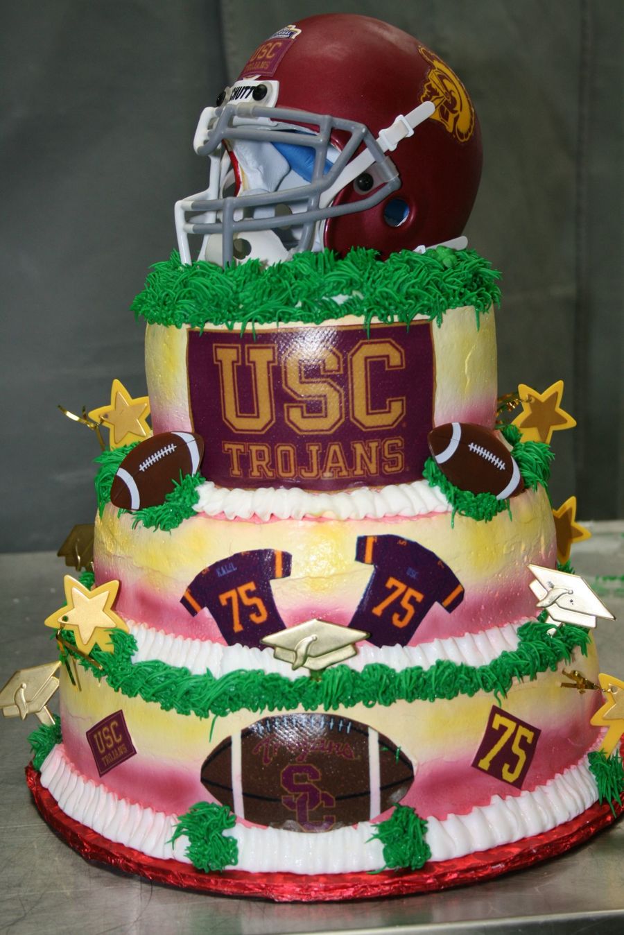 Usc Ice Cream Cake - - CakeCentral.com