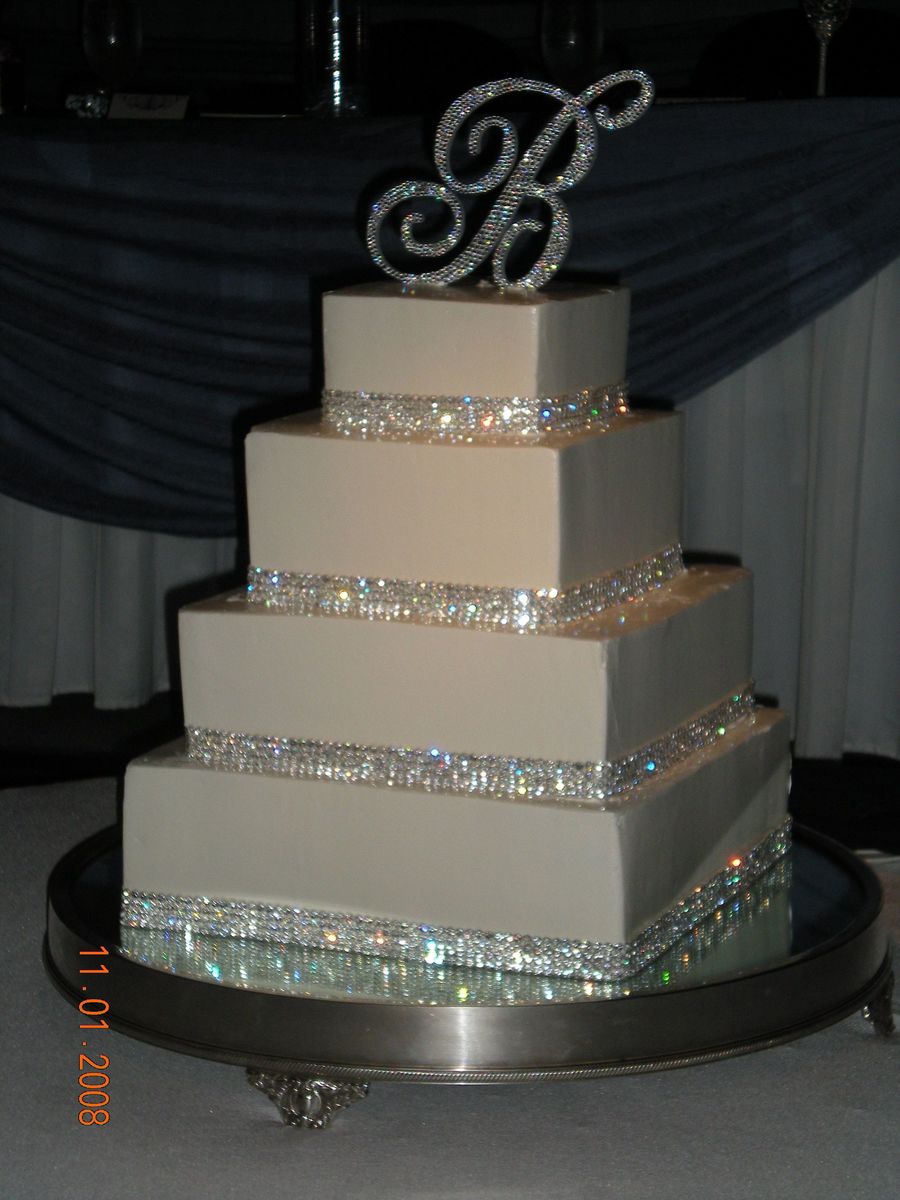 Bling Wedding Cake - CakeCentral.com